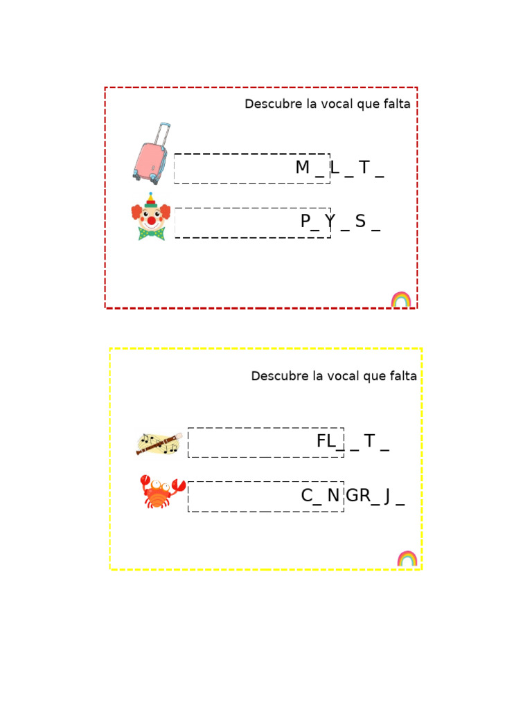 Juego Conciencia Fonologica | PDF