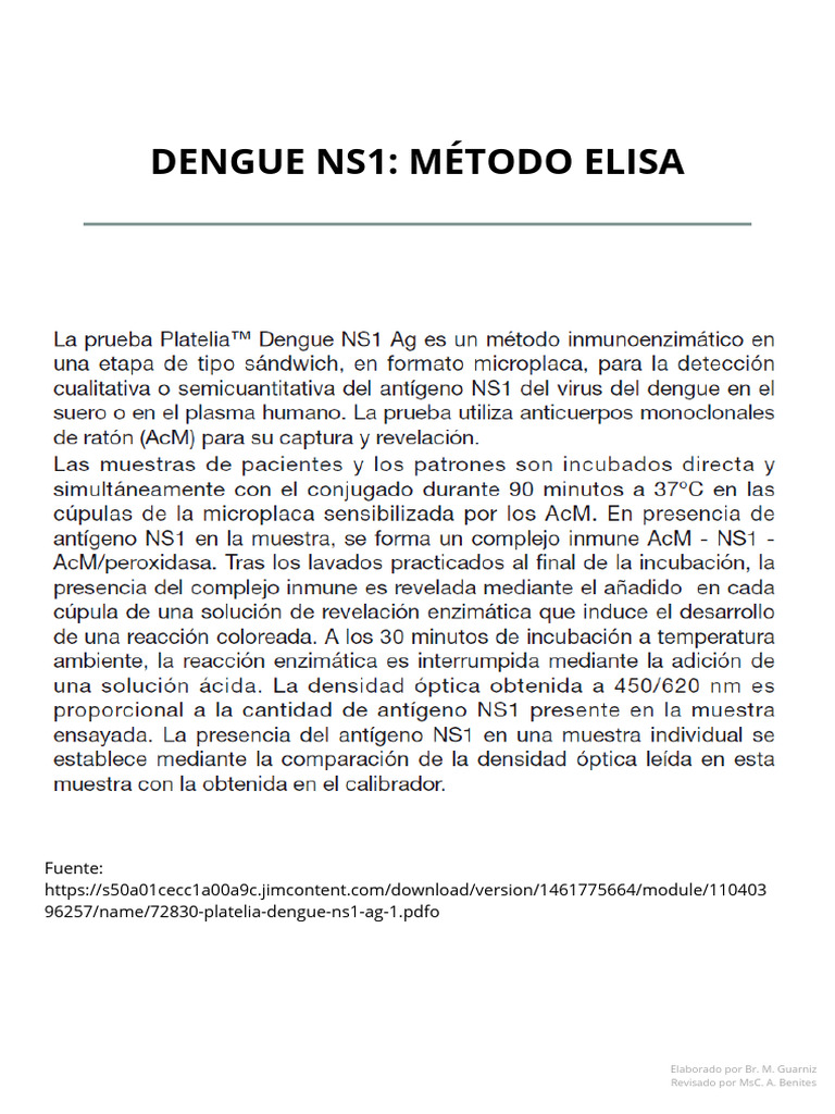 DX de Dengue Método Elisa | PDF | Anticuerpo | Elisa