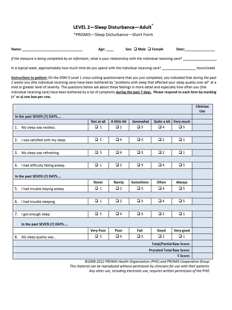 Sleep Disturbance Monitoring Form | PDF | Sleep Disorder | Insomnia