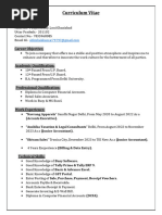 B Com Fresher Resume Format | PDF