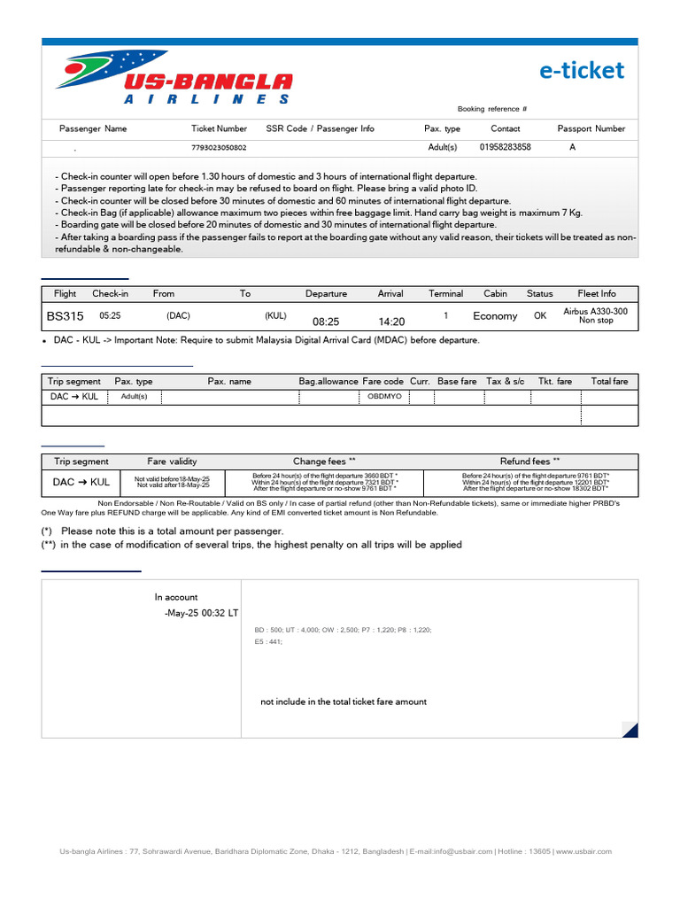 E Ticket: Travel Itinerary | PDF | Credit Card | Baggage