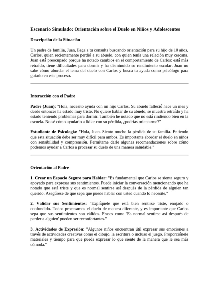 Fatima Berenice Santiago Ojeda. Escenario Simulado. Orientación en ...