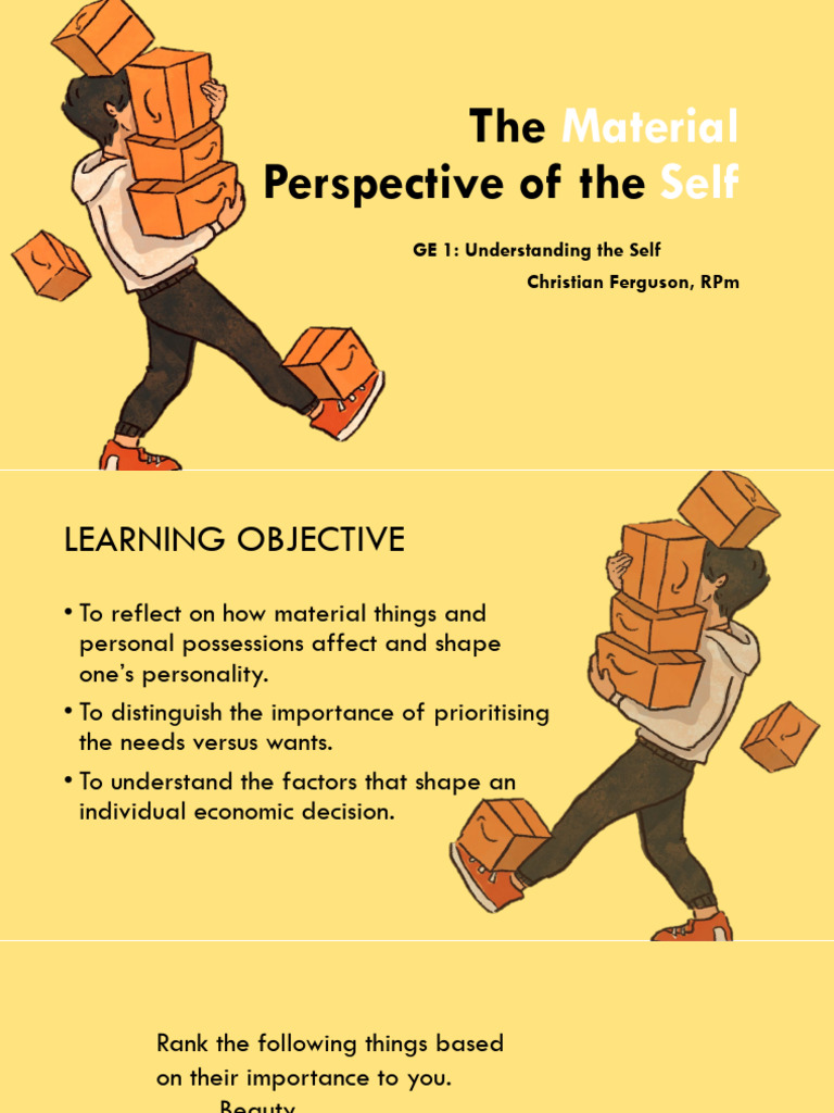 Material Perspective of The Self | PDF | Consumerism | Identity (Social ...