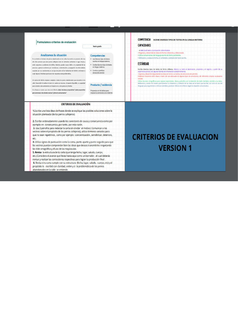 Doc5 Criterios de Evaluacion Version 1 | PDF