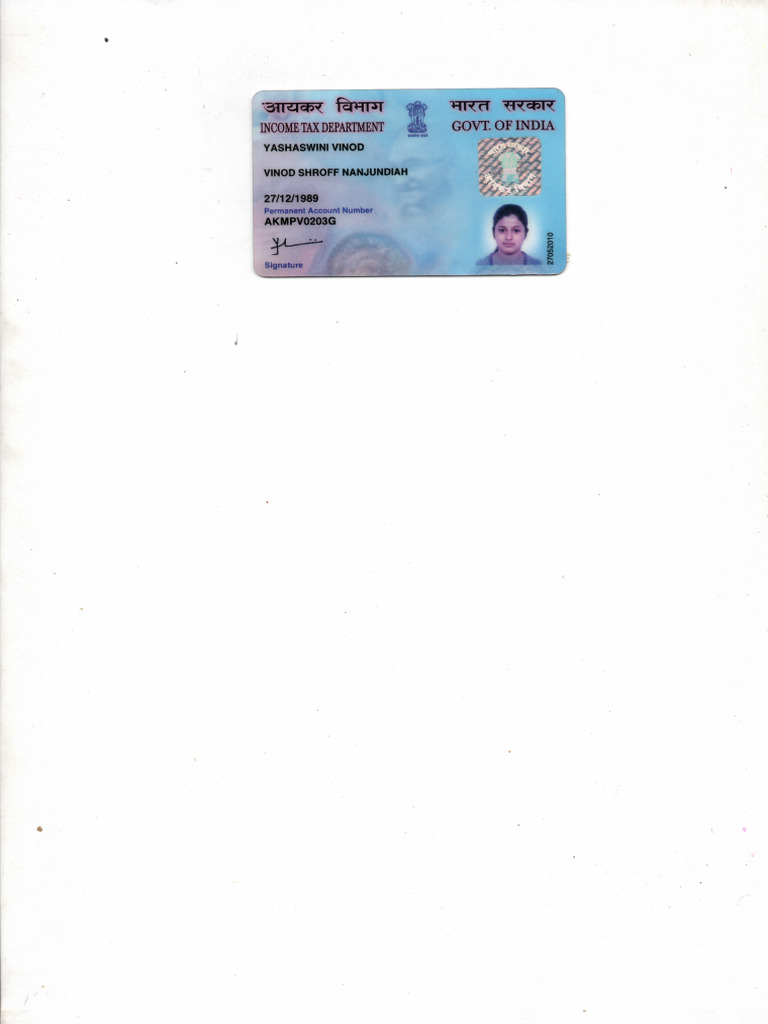 Yashaswini PAN CARD | PDF