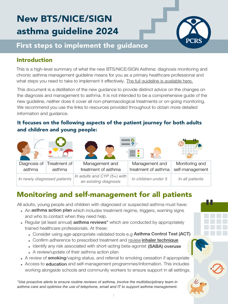 New Asthma Guidelines First Steps | PDF | Asthma | Clinical Medicine