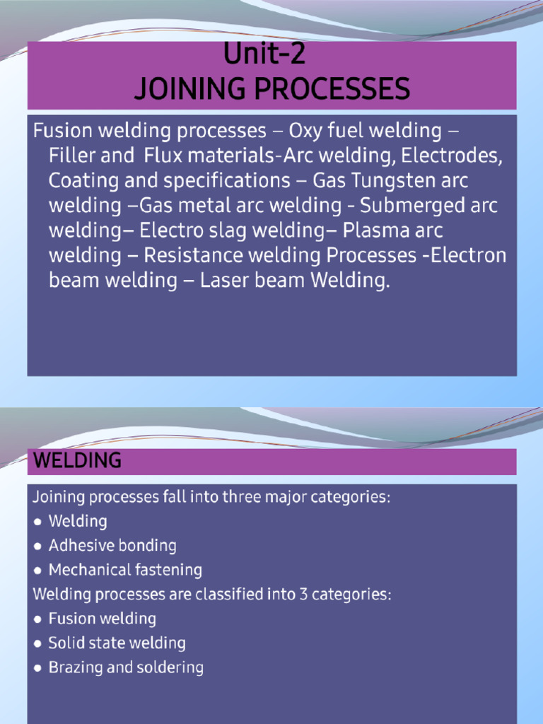 0 - Unit-3 Metal Joining Process | PDF