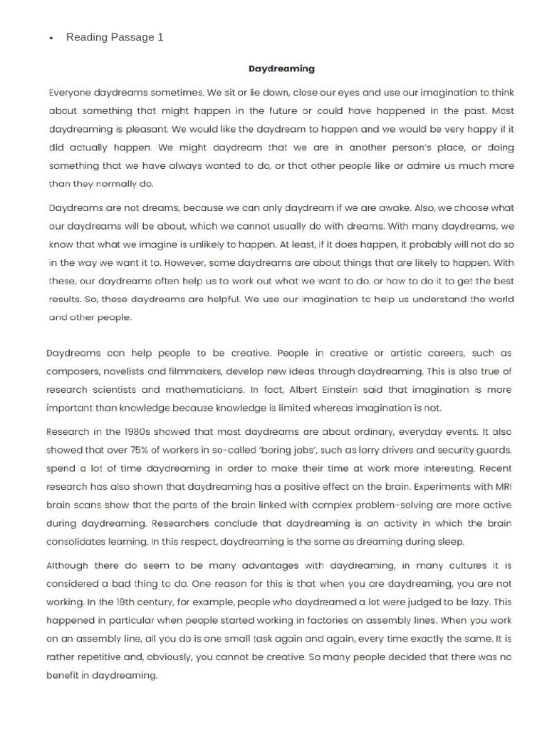 Reading Passage 1 | PDF