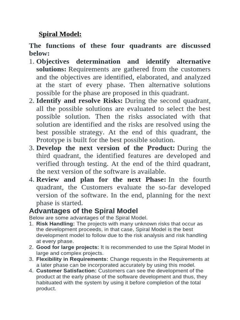 Software Engineering Spiral Model | PDF | Software Development Process | Software Development