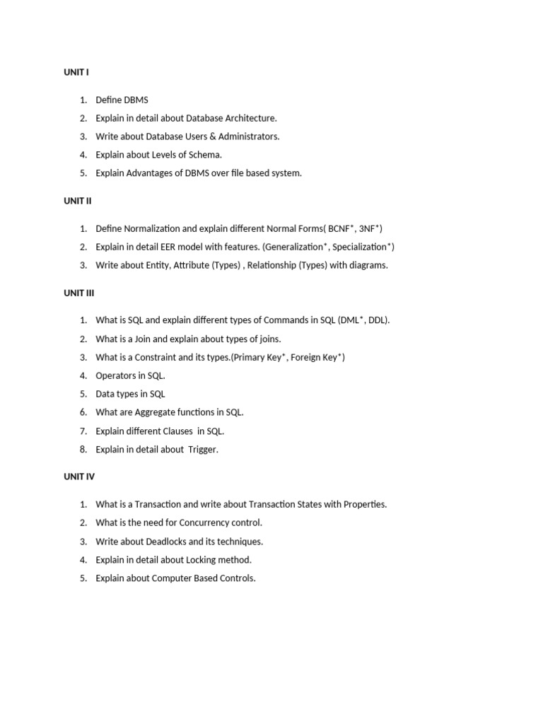 Unit I | PDF