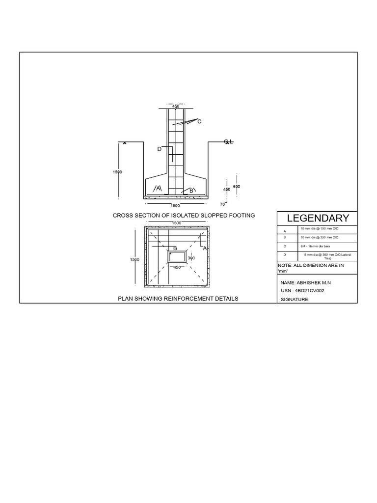 Isolated Sloped Footing | PDF