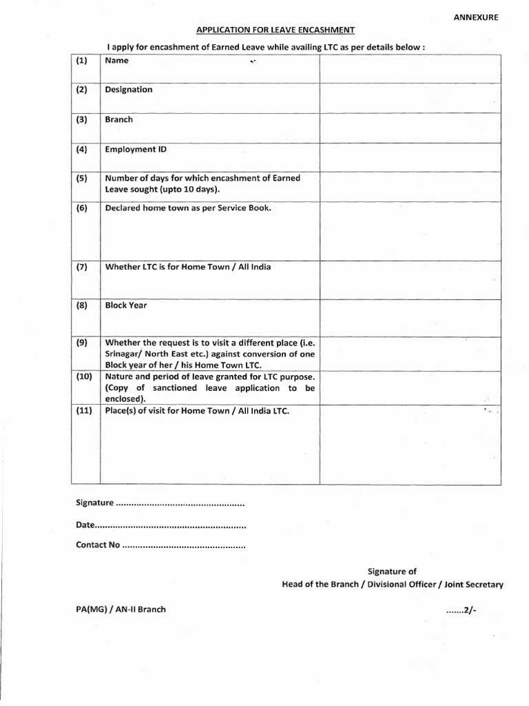 ENCASHMENT-of-EL - Application | PDF