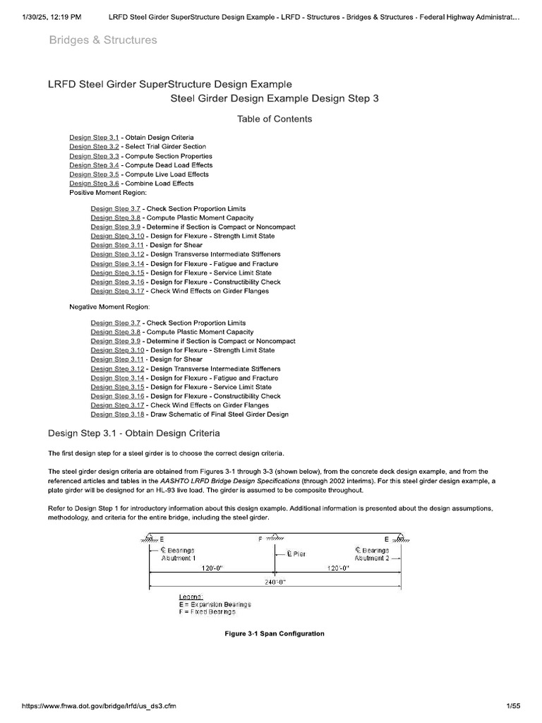 LRFD Steel Girder SuperStructure Design.. | PDF