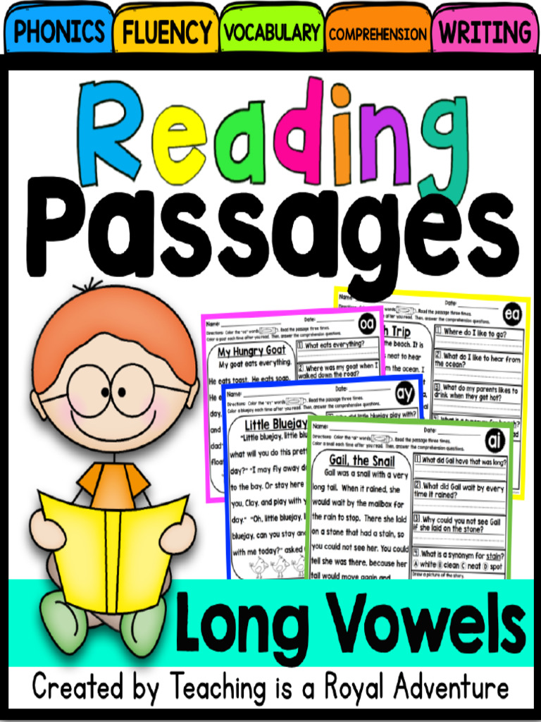 UK Long Vowel Reading Passages | PDF | Reading Comprehension | Phonics