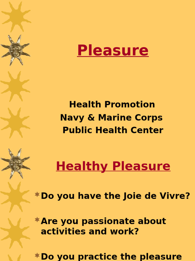 Embracing Healthy Pleasures for Well-Being | PDF