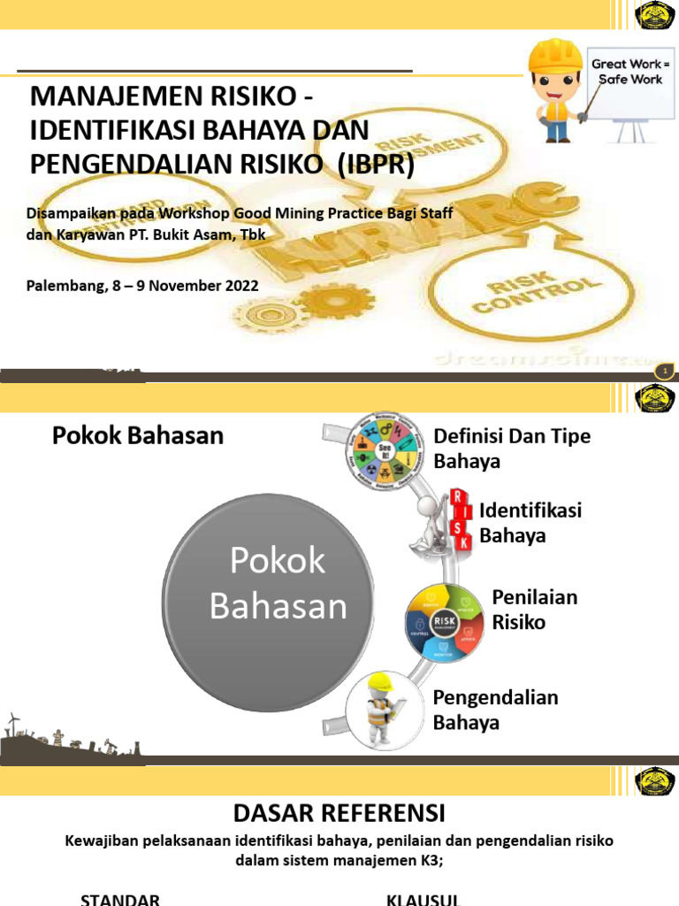Manajemen Risiko K3 IBPR (HIRADC) | PDF