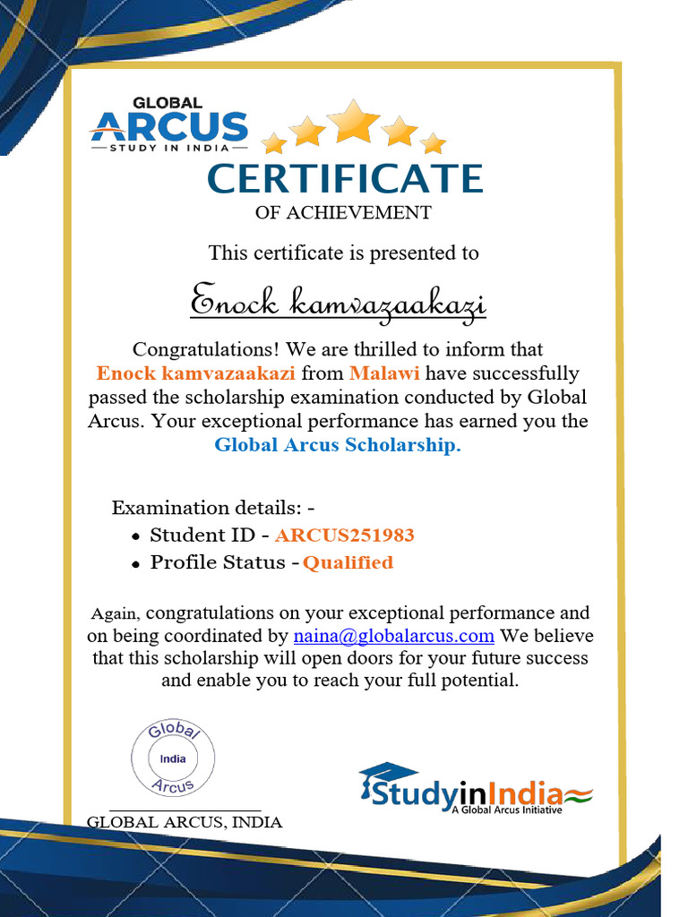 Enock_kamvazaakazi_CERTIFICATE | PDF