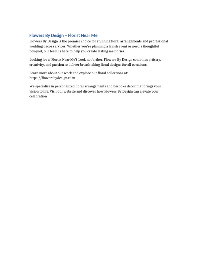 Flowers by Design Scribd | PDF