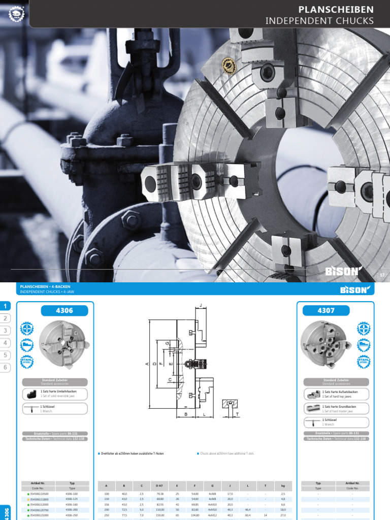 bison-independent-chucks | PDF | Woodworking | Metalworking