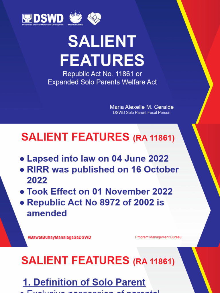 DSWD Salient Features of RA 11861 | PDF | Marriage | Annulment