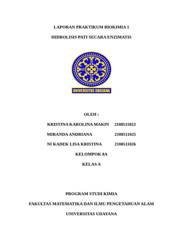Laporan Praktikum Biokimia | PDF