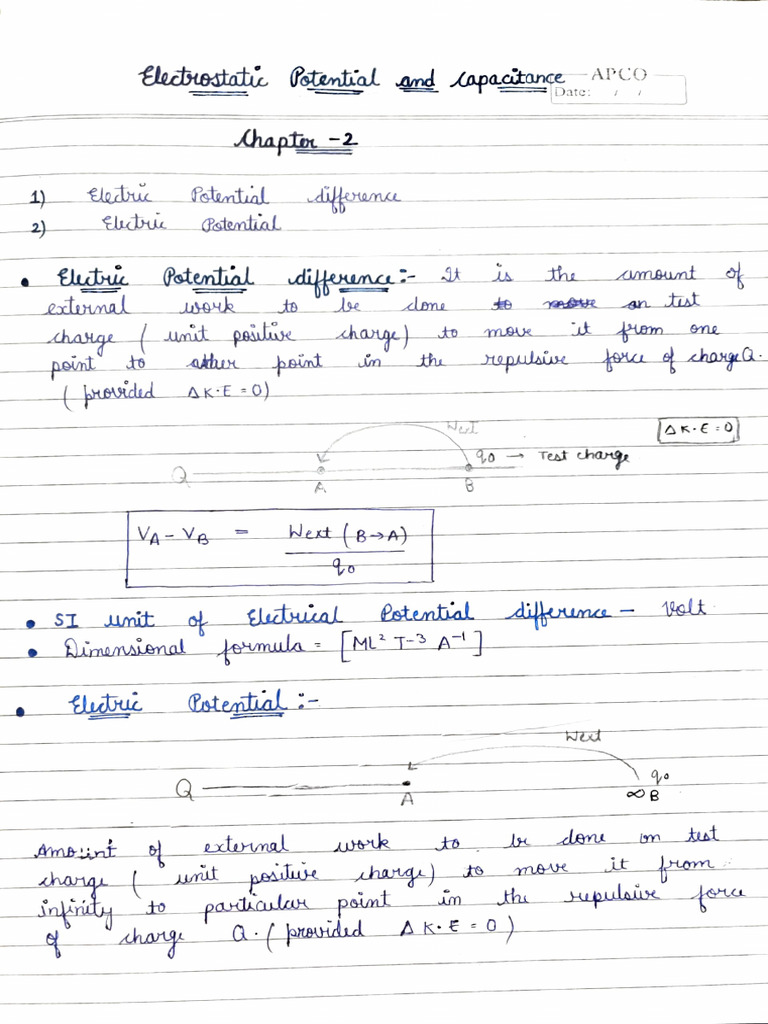 Electric Potential And Capacitance Pdf