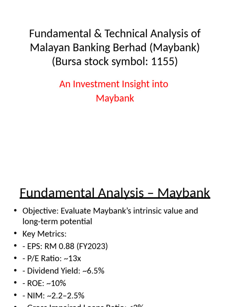 Maybank Stock Analysis Presentation | PDF