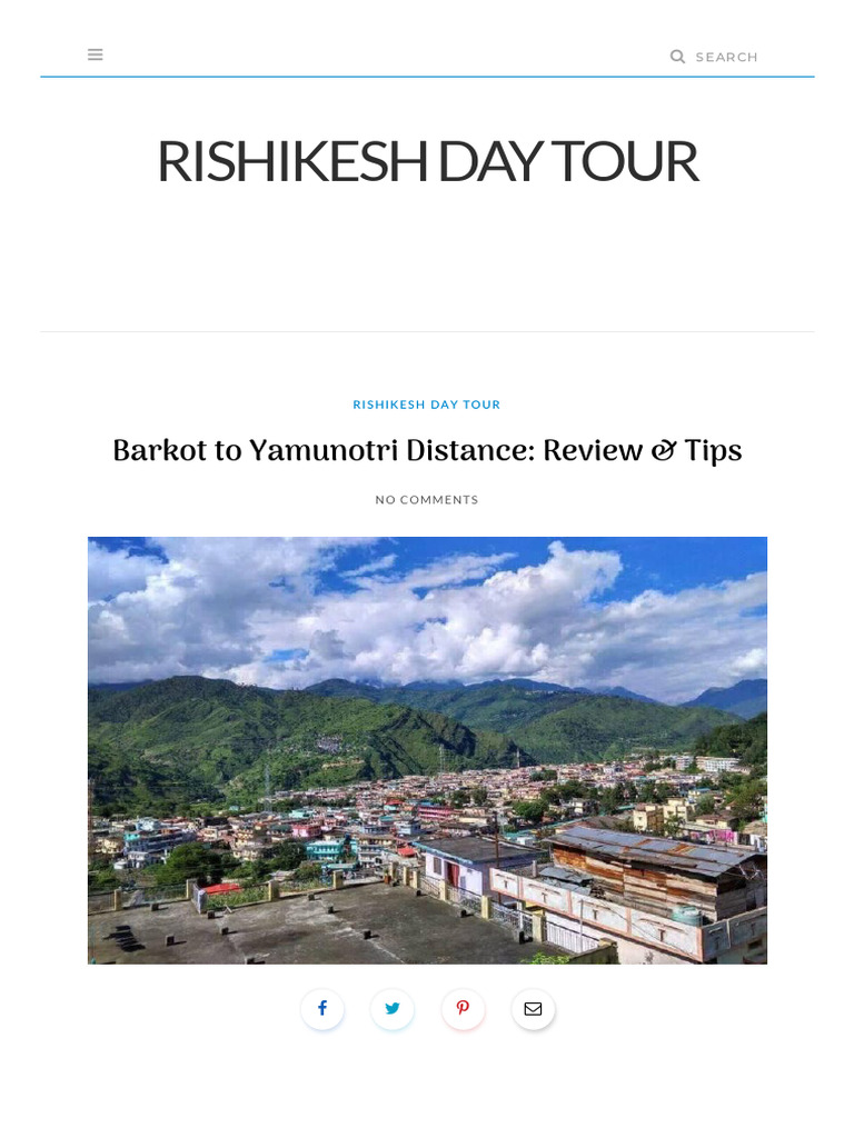 Barkot To Yamunotri Distance - Review & Tips - Rishikesh Day Tour | PDF