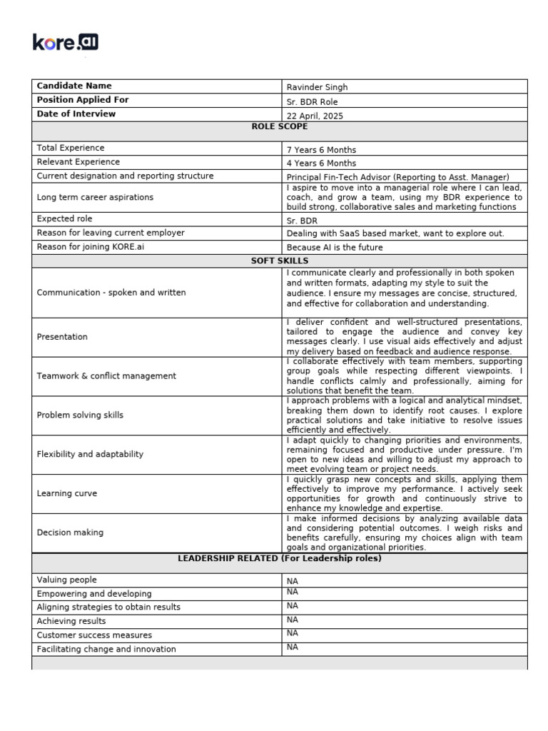 Candidate Information Form | PDF | Performance Appraisal | Artificial Intelligence
