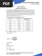 Turnover Certificate | PDF