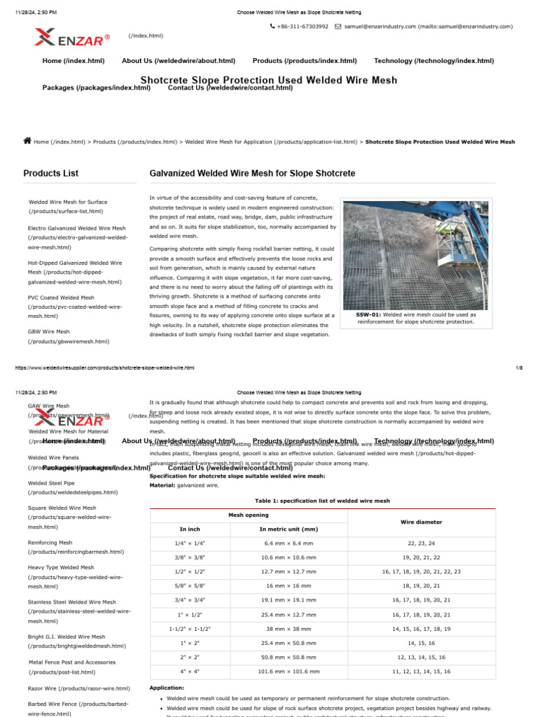 Choose Welded Wire Mesh As Slope Shotcrete Netting | PDF | Wire ...