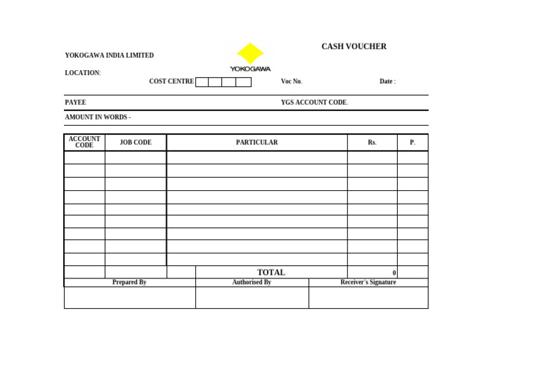 Cash Voucher Format and Sample | PDF