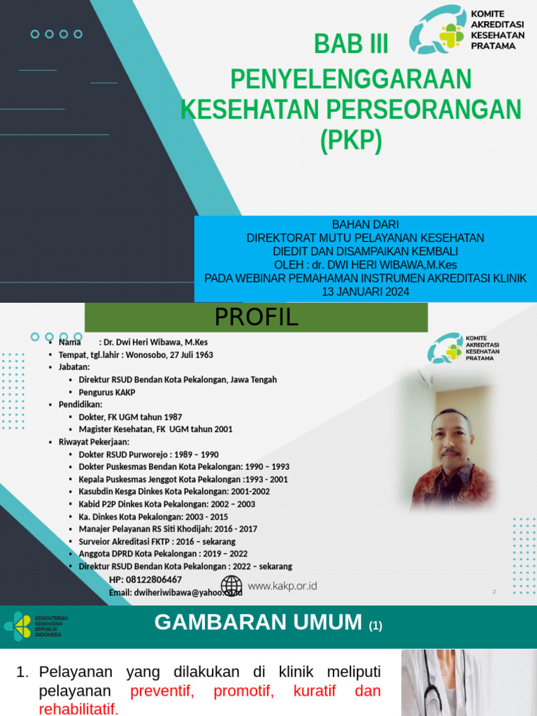 3.standar Akreditasi Klinik Bab III - PKP 13-1-2024-Dr Heri | PDF