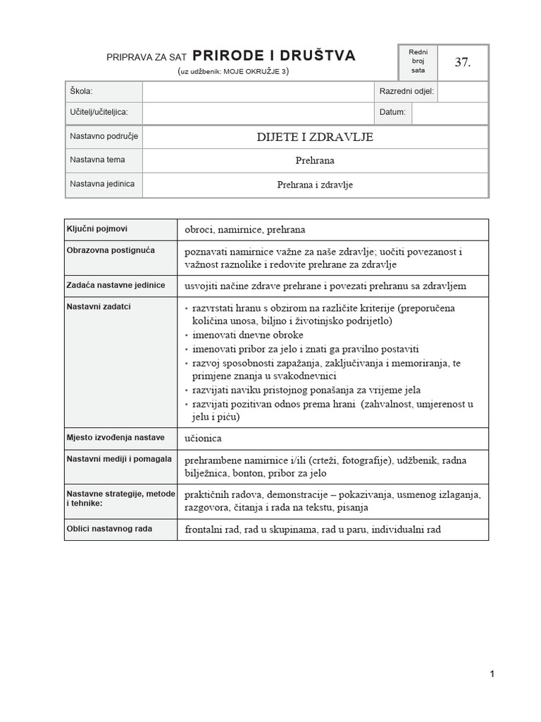 MO3-37_Prehrana i Zdravlje | PDF