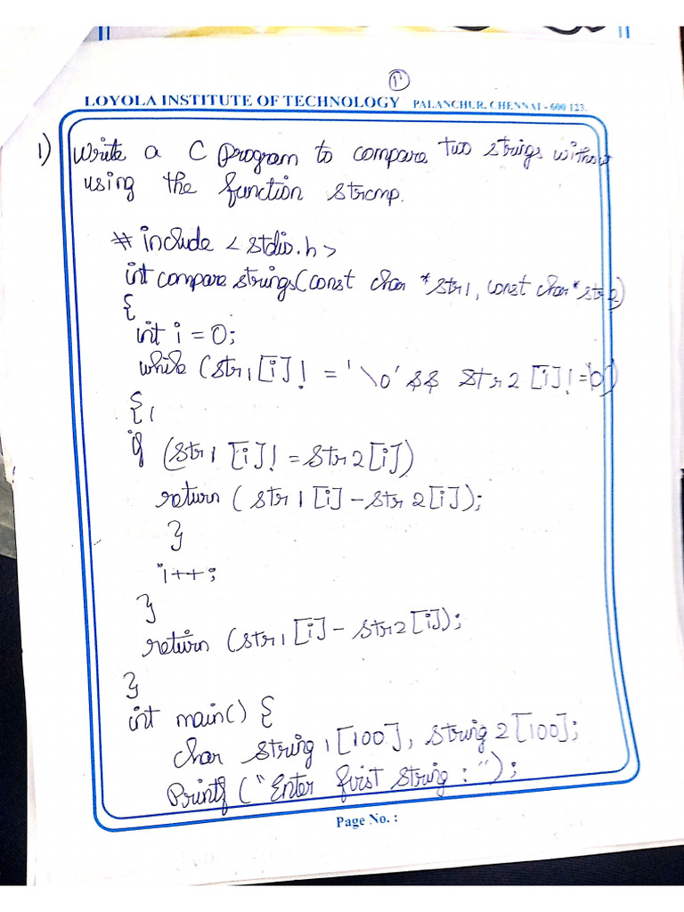 C Language Assignment 2 Lokesh E | PDF