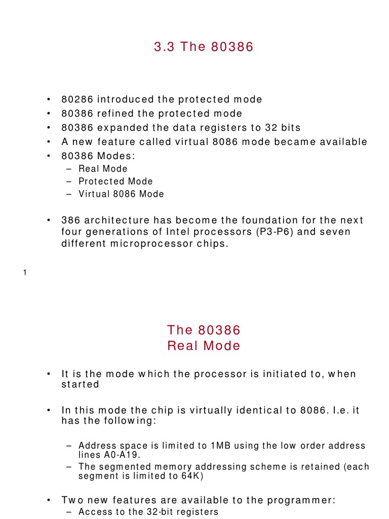 Intel 80386 Processor Overview | PDF | Central Processing Unit | Office ...