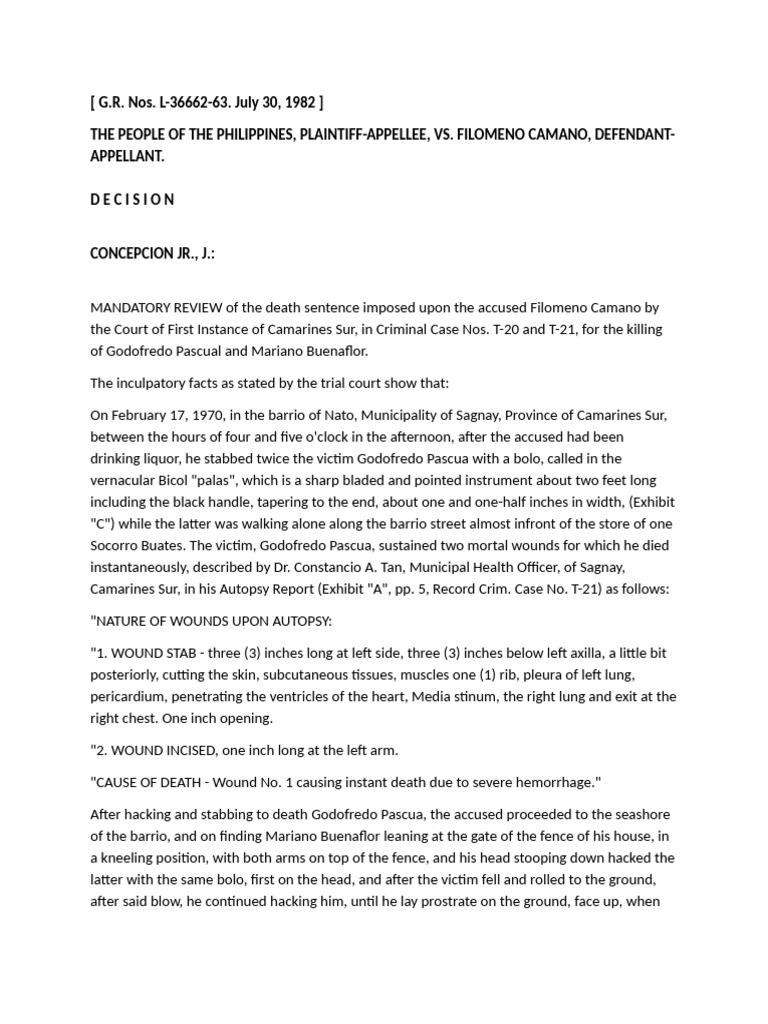 PP Vs Camano, 115 Scra 688 | PDF | Eighth Amendment To The United ...