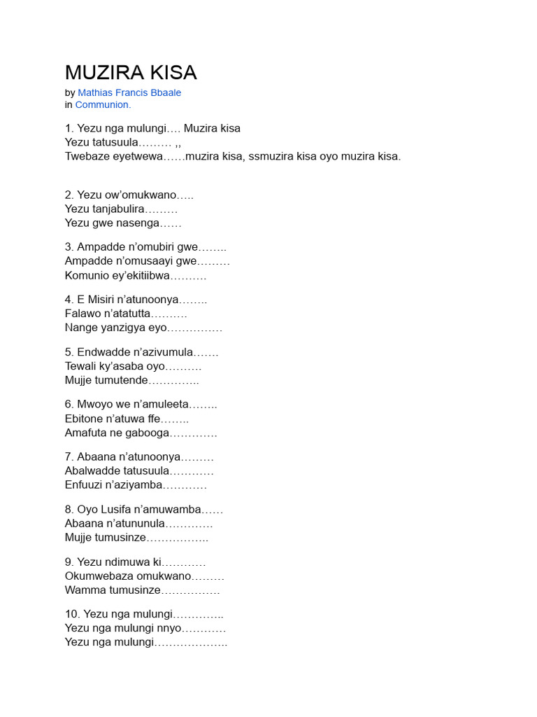 Muzira Kisa | PDF