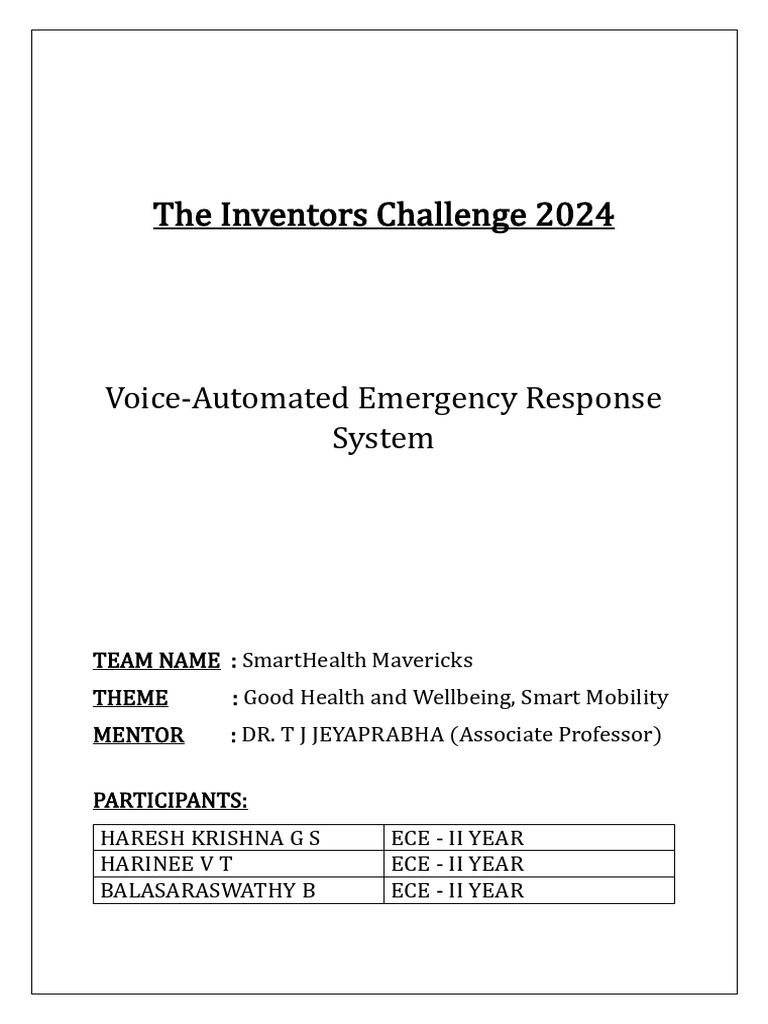 The Inventors Challenge 2024 | PDF | Electrical Engineering ...