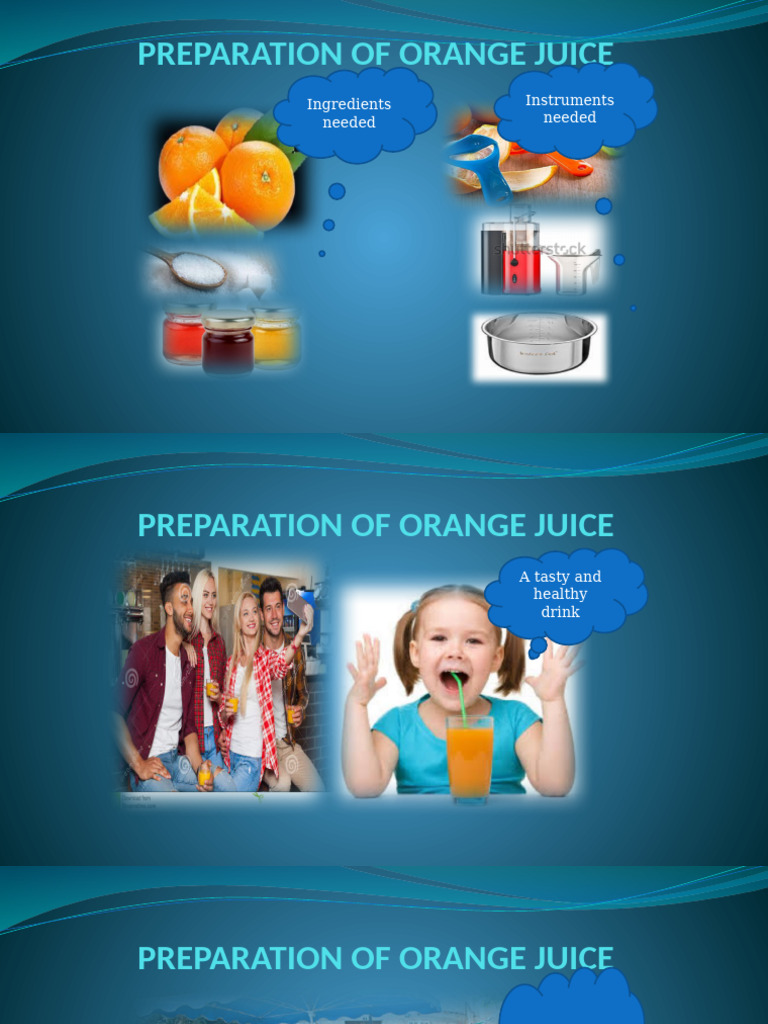 Orange Juice Processing Steps | PDF
