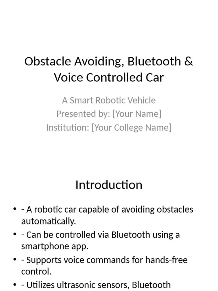 Obstacle_Avoiding_Bluetooth_Voice_Car | PDF