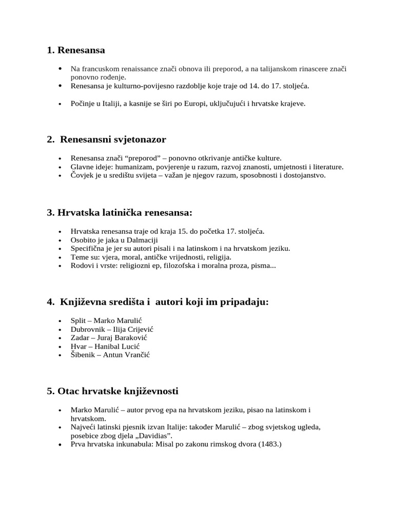 Hrvatski Latinsti U Renesansi | PDF