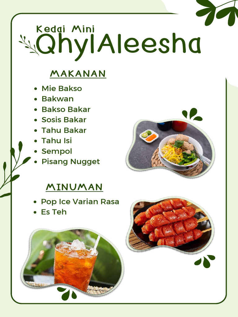 Hijau Muda Simpel Estetik Menu Kedai Bakso - 20250509 - 083243 - 0000 | PDF