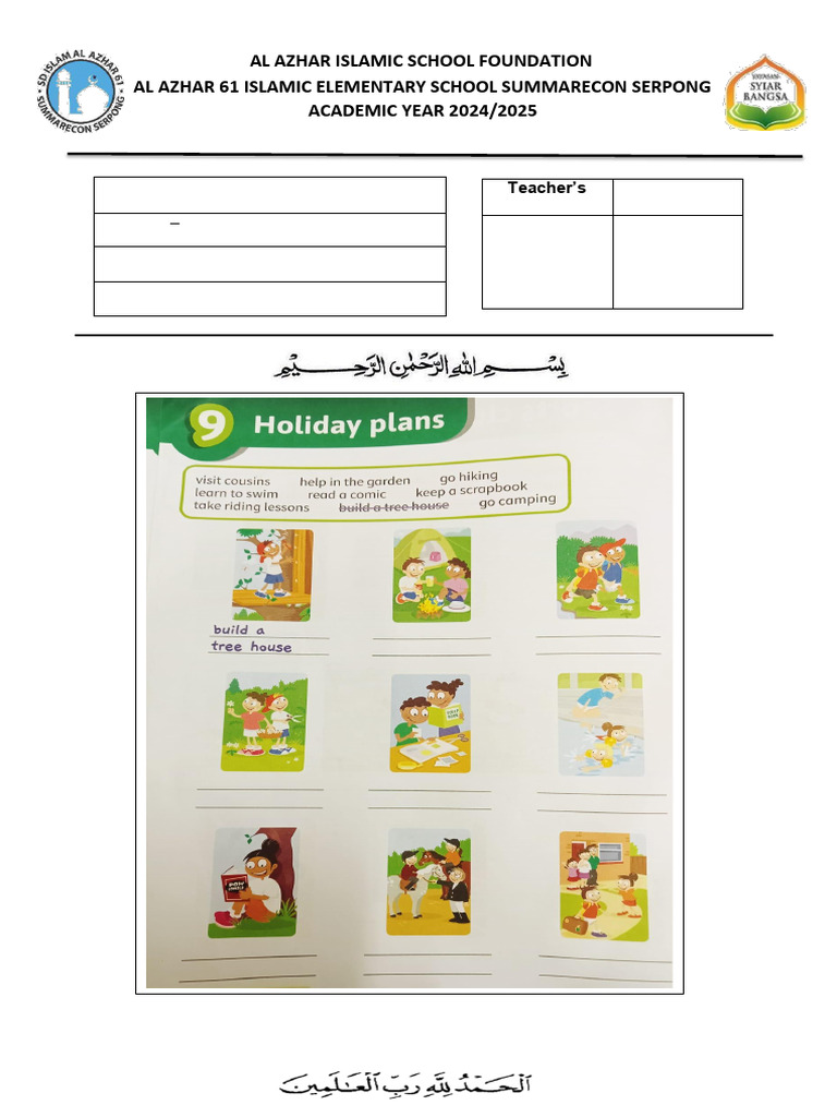 GRADE 2 HW UNIT 9 | PDF