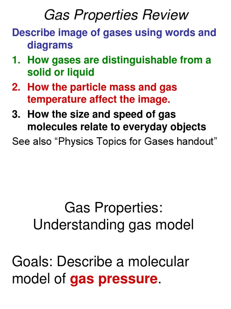 Gas Properties Chemistry Clicker and Discussion Questions | PDF ...