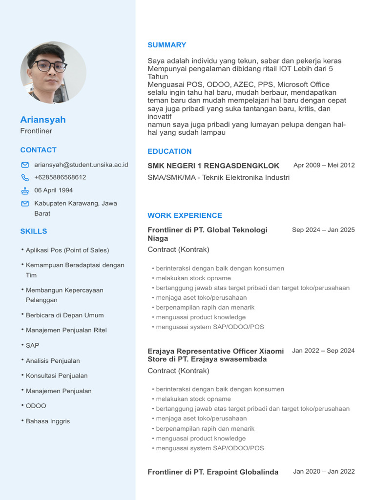 Ariansyah_KitaLulusCV-1 | PDF