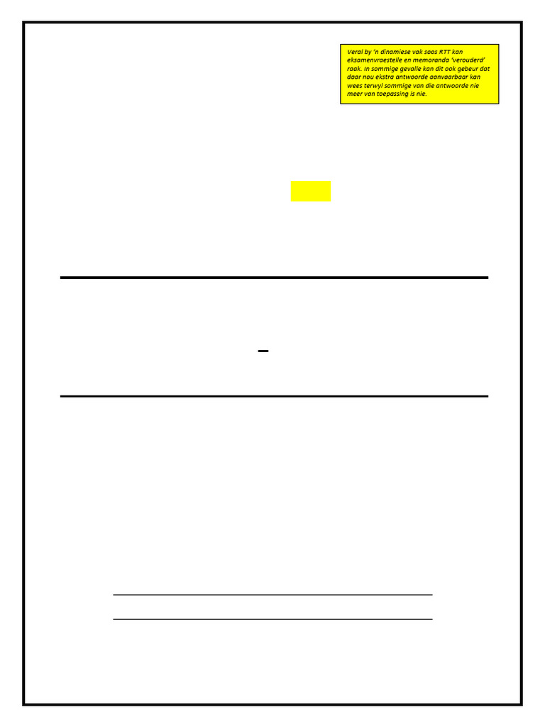 RTT Gr11 Teorie Memo Nov2013 Studyopp | PDF