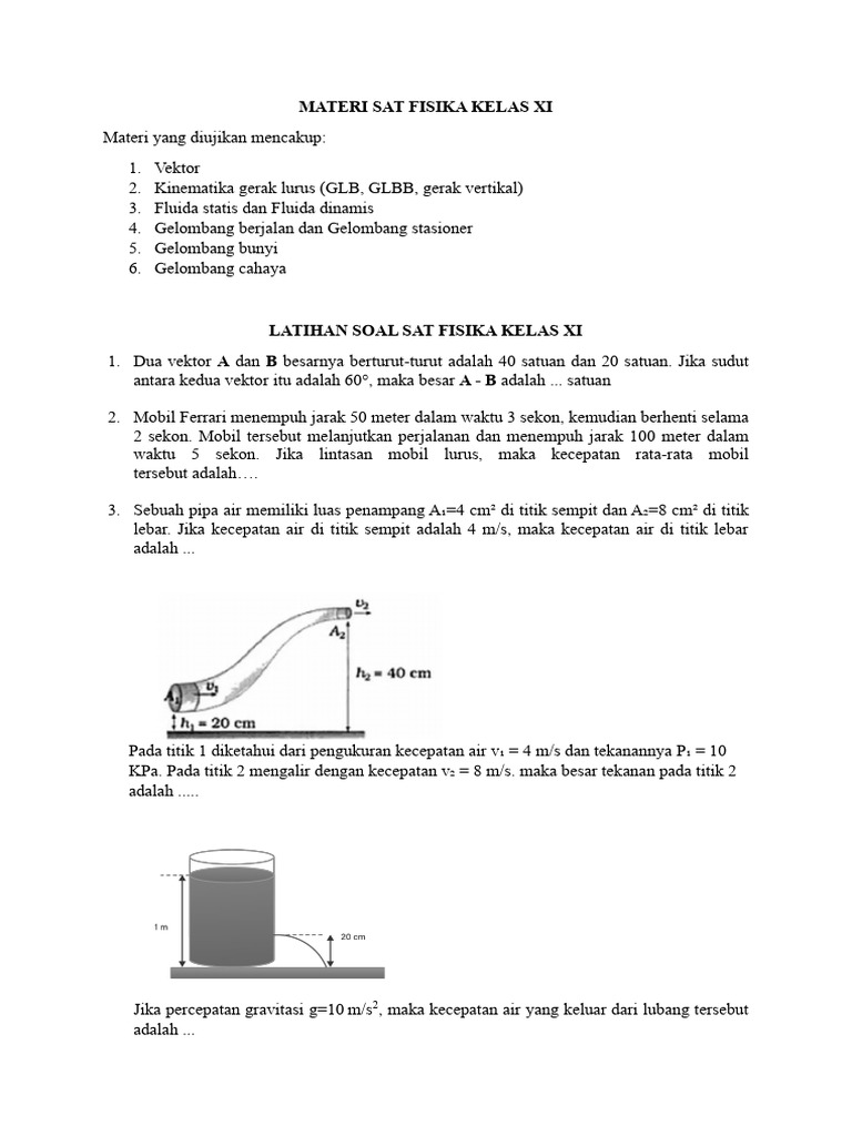 Materi dan Latihan Soal Fisika Kelas XI | PDF