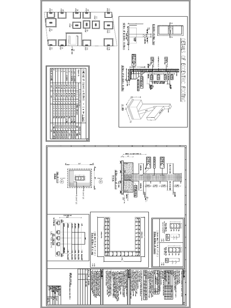 Dwarka Foundation and Columns Detail Plan | PDF
