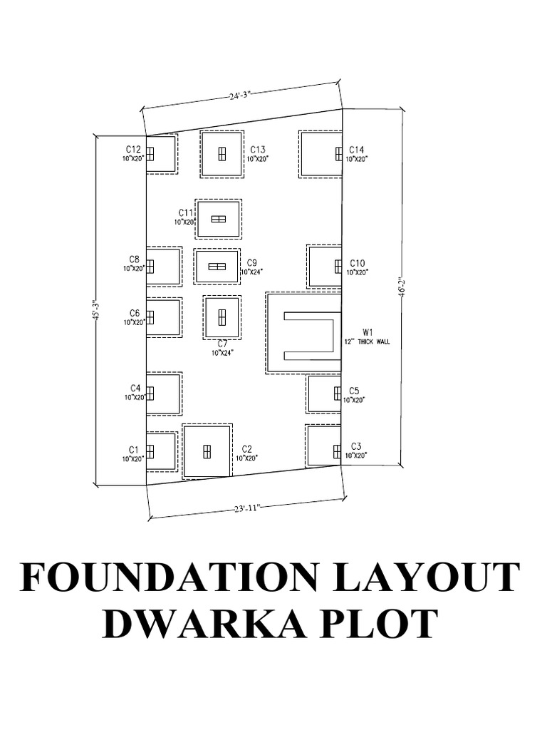 Dwarka Plot Foundation Layout | PDF